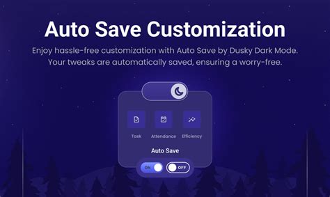 Autosave Customize Feature In Dusky Dark Mode Wordpress Plugin