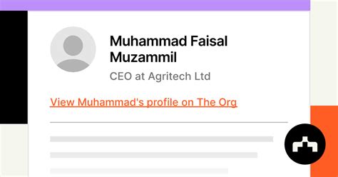 Muhammad Faisal Muzammil Ceo At Agritech Ltd The Org