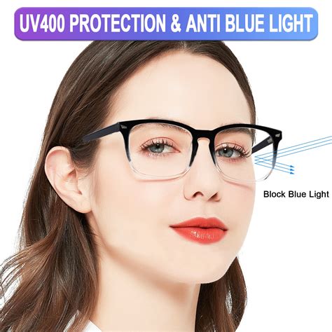 Occi Chiari Blue Light Blocking Reading Glasses Women 10 Square