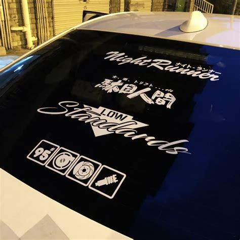 Car Stickers For Night Runner Low Standards 95 Turbo Decal Auto Rear