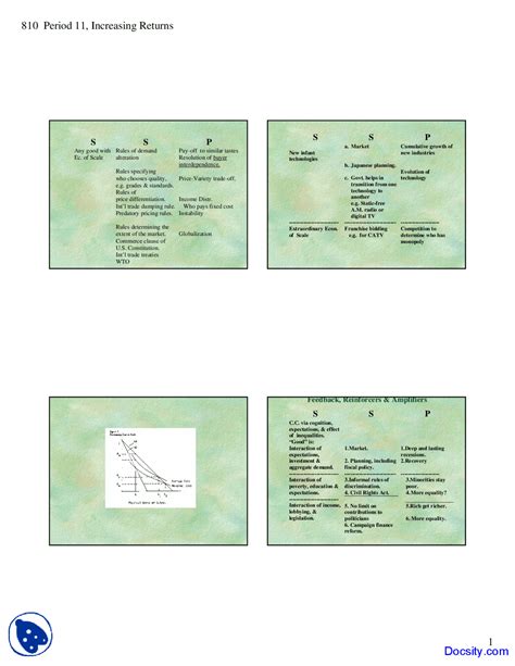Increasing Returns Economic Costs Lecture Slides Docsity