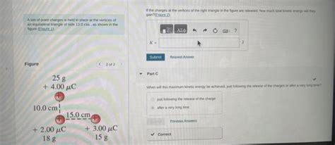 Solved It The Charges At The Vertices Of The Roft Trangle In