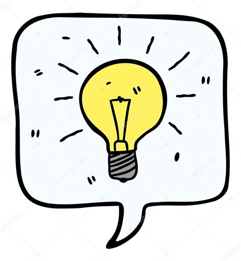 Speech Bubble With Light Bulb — Stock Vector © Mhatzapa 59808921