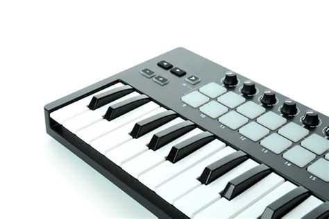 Premium Photo Midi Keyboard Digital Instrument Isolated On White Background