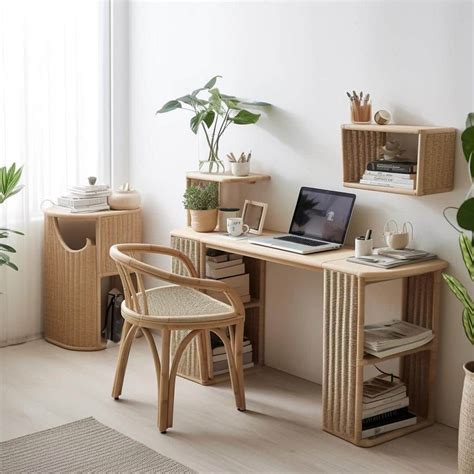 7 Space Saving Rattan Desks For Tiny Areas