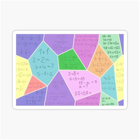 Polygons And Mathematical Examples And Formulas Sticker By