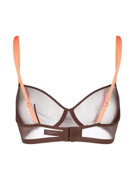 Maison Close Mesh Underwired Bra Brown Farfetch