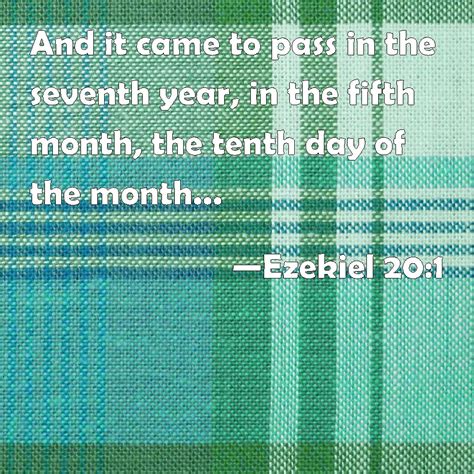 Ezekiel And It Came To Pass In The Seventh Year In The Fifth Month The Tenth Day Of The