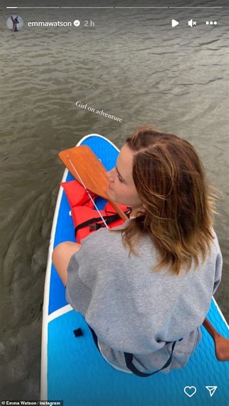 Emma Watson Seems In High Spirits As She Enjoys A Paddle Board