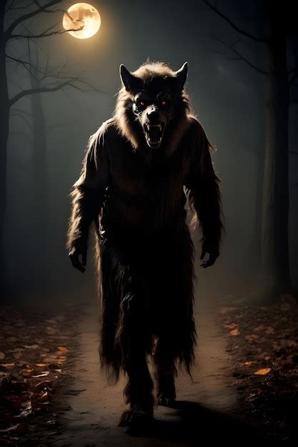 Premium Photo Portrait Of A Werewolf Halloween Concept