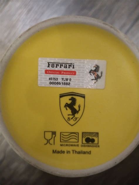 法拉利 馬克杯 全新正品 含原廠盒 雷射標籤 台中文心路 蒙地拿購入 約2000元 杯身凸版logo 歡迎同好收藏 價可議 家具及居家用品