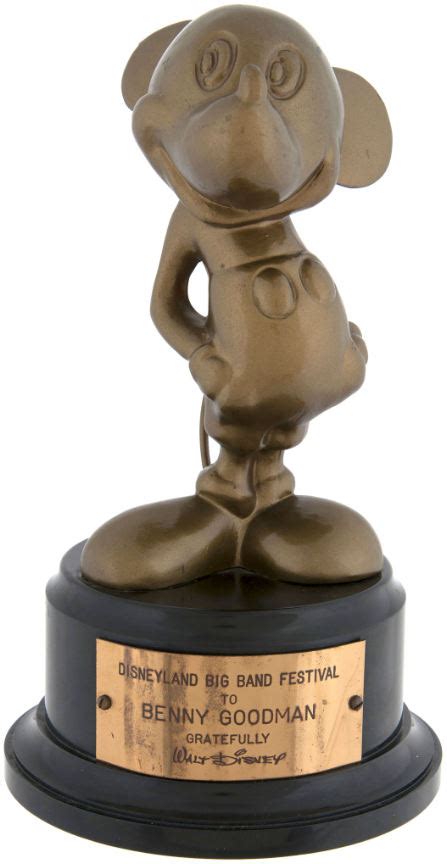Hakes Mickey Mouse Mouscar Award To Benny Goodman