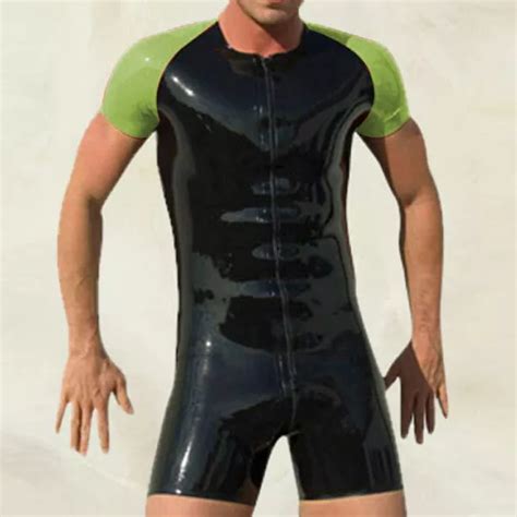 100 Gummi Latex Catsuit Fitness Uniform Rubber Zentai Ganzanzug Anzug