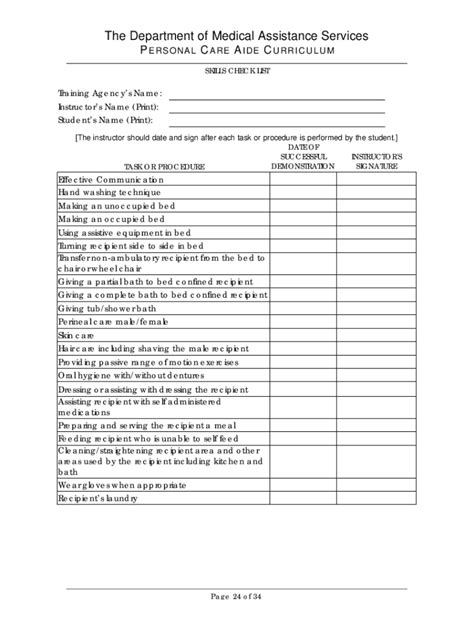 Dmas Pca Training Curriculum Fill Out Sign Online DocHub