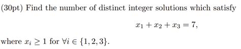 Solved Find The Number Of Distinct Integer Solutions Which