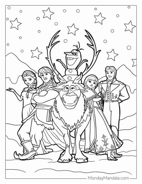 Frozen Characters Coloring Page Frozen Coloring Pages Elsa Coloring