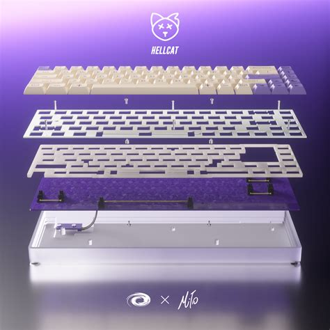 Vortex Hellcat Diy 套件 Rgb 半透明壓克力下蓋 機械式鍵盤 Vortex Keyboard Tw