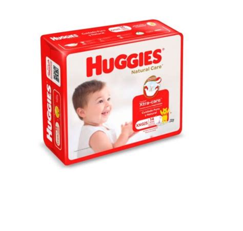 Huggies Natural Care Xxg 14 Pañales Panales Tin Tin