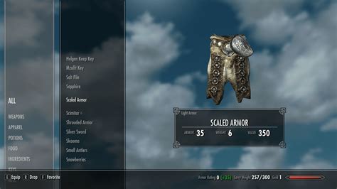 Scaled Armor Skyrim Id Spawn Commands Value And Weight Tbm