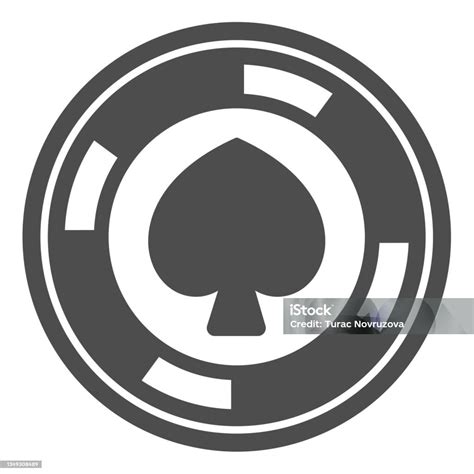 스페이드 사인 포커 코인 솔리드 아이콘 Gamblimg 개념 흰색 배경에 도박 토큰 벡터 기호 모바일 개념 및 웹 디자인을위한 글리프 스타일 아이콘이있는 카지노 칩 벡터