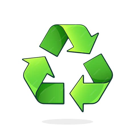 Symbole De Recyclage écologique Vert Signe Dattention Mondiale Aux