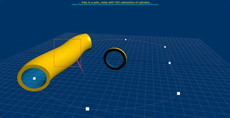 Tube In A Path Made With Csg Subtraction Of Cylinders Showcase Threejs Forum