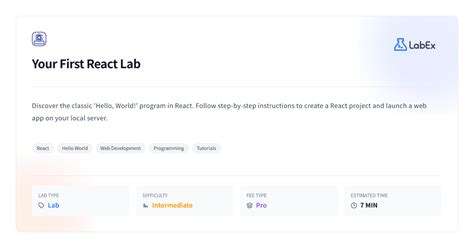 Learn React Hello World Demo Labex Tutorials Labex
