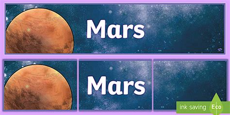 Cursive Mars Display Banner Teacher Made Twinkl