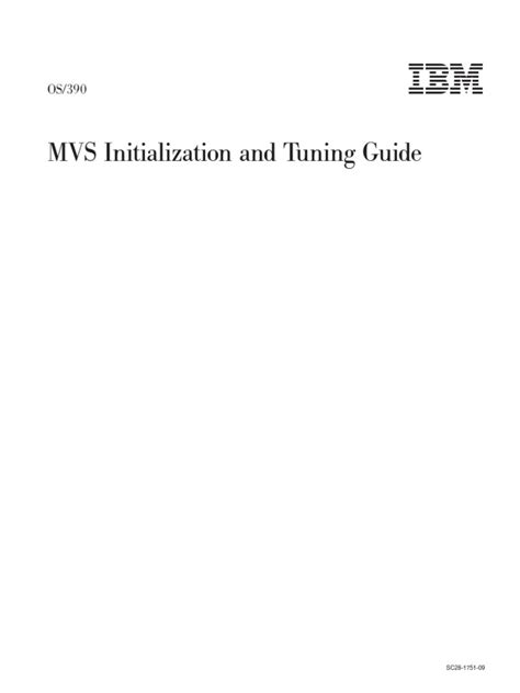 Os390 Mvs Initialization And Tuning Guide Pdf Computer Architecture