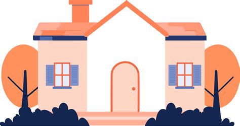 Hand Drawn House Building In Vintage Style In Flat Style 32186194 Png