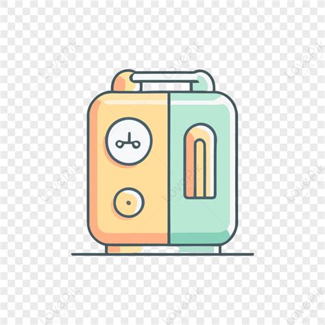 밝은 색상의 토스터 아이콘 벡터ui미니멀리즘스케치 Png 일러스트 무료 다운로드 Lovepik