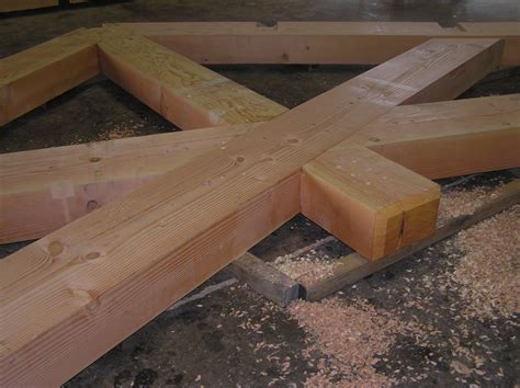 Timber Frame Joinery For A Project With Scissor Trusses Everything
