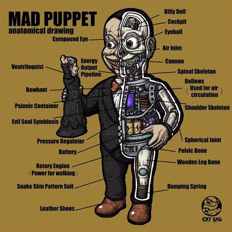 Sofubi Kaiju Anatomical Drawing