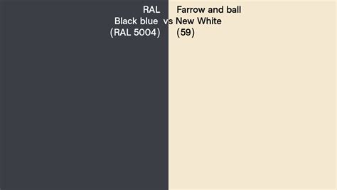 RAL Black Blue RAL Vs Farrow And Ball New White Side By Side Comparison