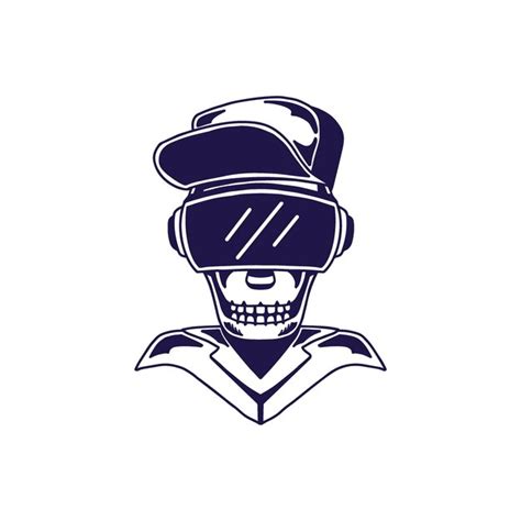 Premium Vector Skull Head With Eye Glass