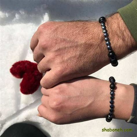 دستبند ست دختر و پسر عاشقانه چرمی و مهره ای و استیل جفت 2021 و 1400