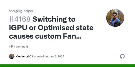 Switching To Igpu Or Optimised State Causes Custom Fan Curver To Not