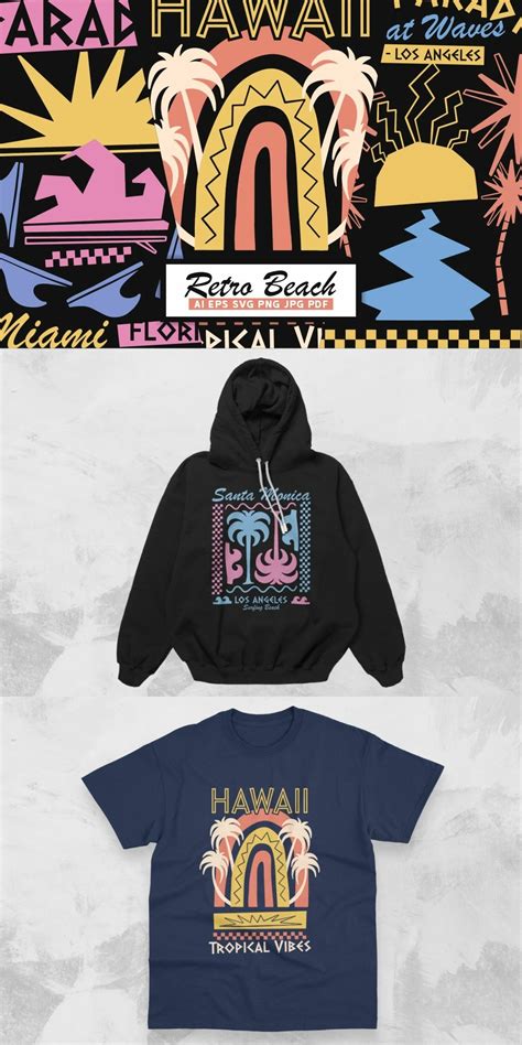 Retro Beach Graphic T Shirt Design