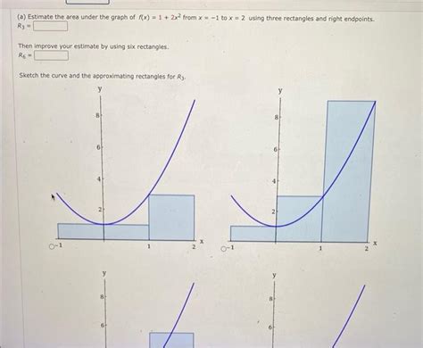 Solved (a) Estimate the area under the graph of f(x)=1+2x2 | Chegg.com