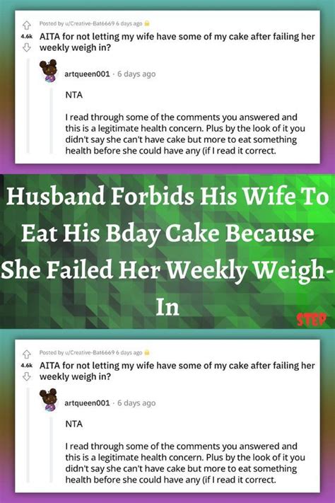 Husband Forbids His Wife To Eat His Bday Cake Because She Failed Her