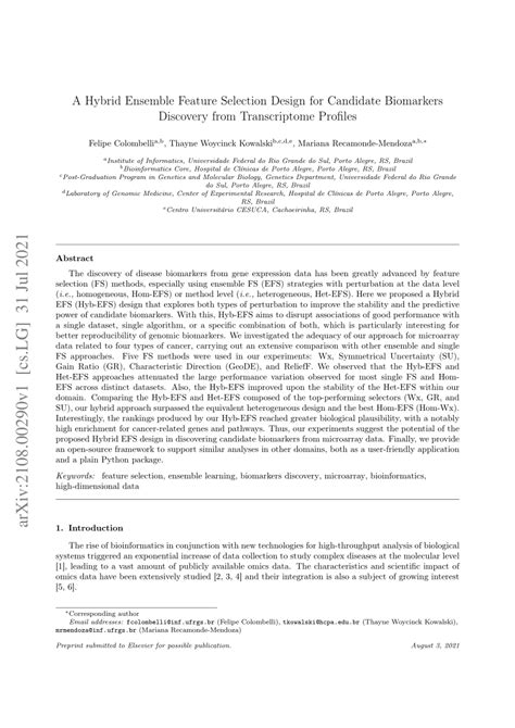 pdf a hybrid ensemble feature selection design for candidate