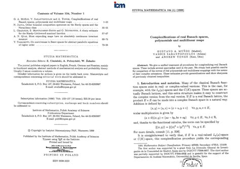 Pdf Complexifications Of Real Banach Spaces Polynomials And Multilinear Maps