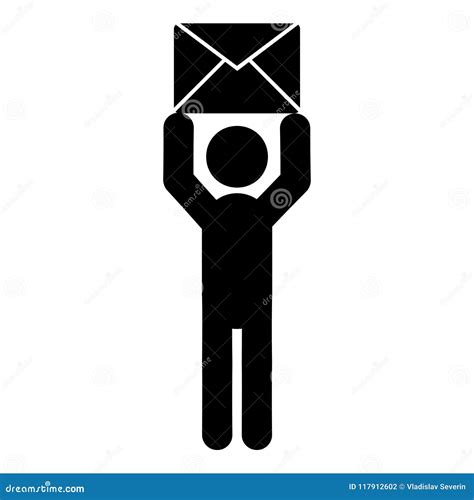 Postman Vector Icon Stock Illustration Illustration Of Package 117912602