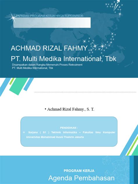 Presentasi Program Kerja Achmad Rizal Fahmy Pdf