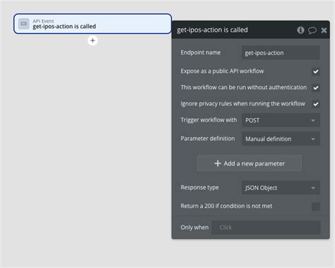 Schedule Api Workflow Get Ipos Action Action Condition Failed Apis Bubble Forum