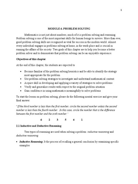 module 6 problem solving pdf reason inductive reasoning