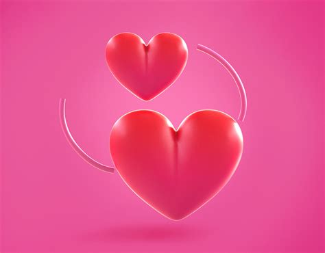3d Model Revolving Hearts Emoji New Animated Vr Ar Low Poly Cgtrader