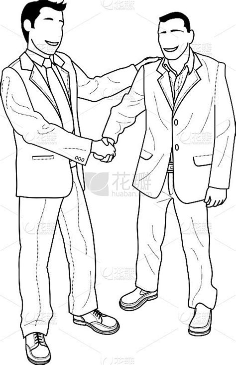 商人握手的插图
