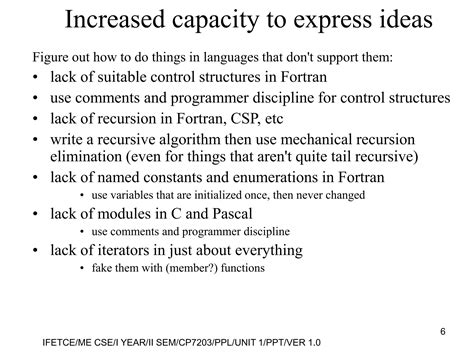 Principle Of Programming Language Subject Unit 1 Ppt Programming