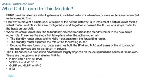 Module Of Fhrp Concepts Regarding Technology9pptx